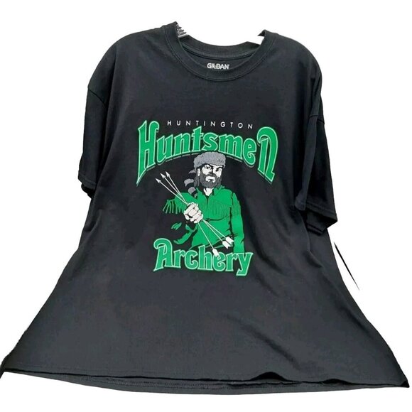 Gildan | Shirts | Huntington Huntsmen Archery Shirt Black Green Size Xl ...